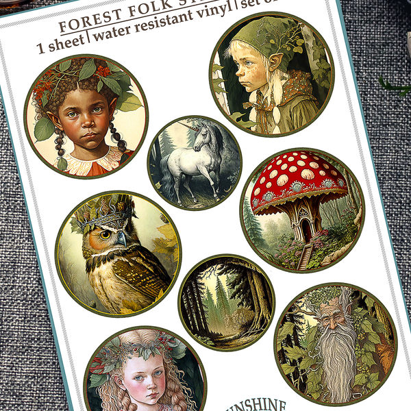 Forest Folk Sticker Sheet - Sunshine and Ravioli