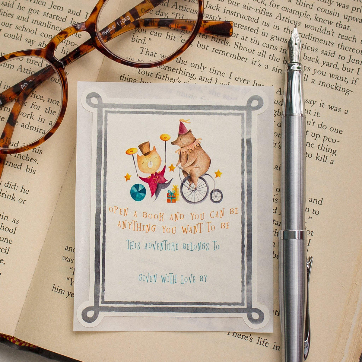 Circus Cat Baby Shower Bookplates - Sunshine and Ravioli