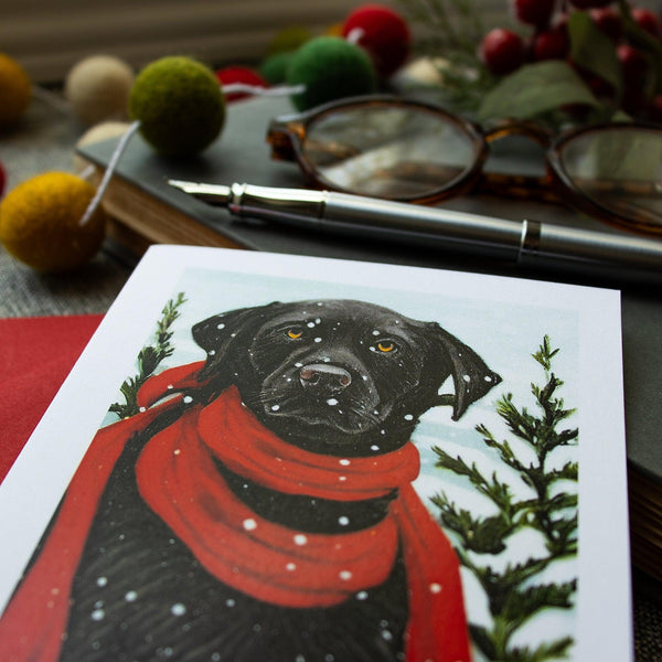 Labrador Retriever Christmas Card - Black Lab Christmas Card - Sunshine ...
