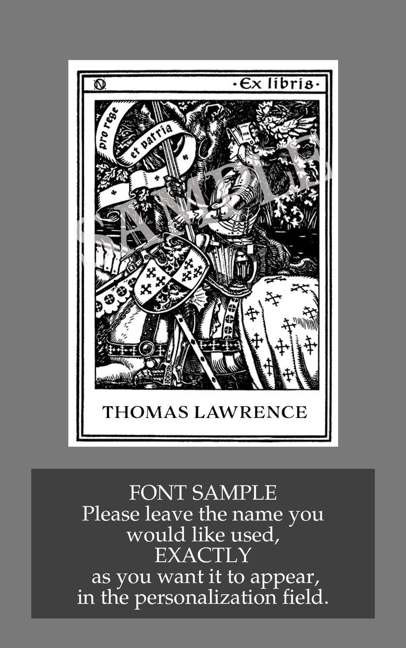 Medieval Knight on Horse Bookplates - Sunshine and Ravioli